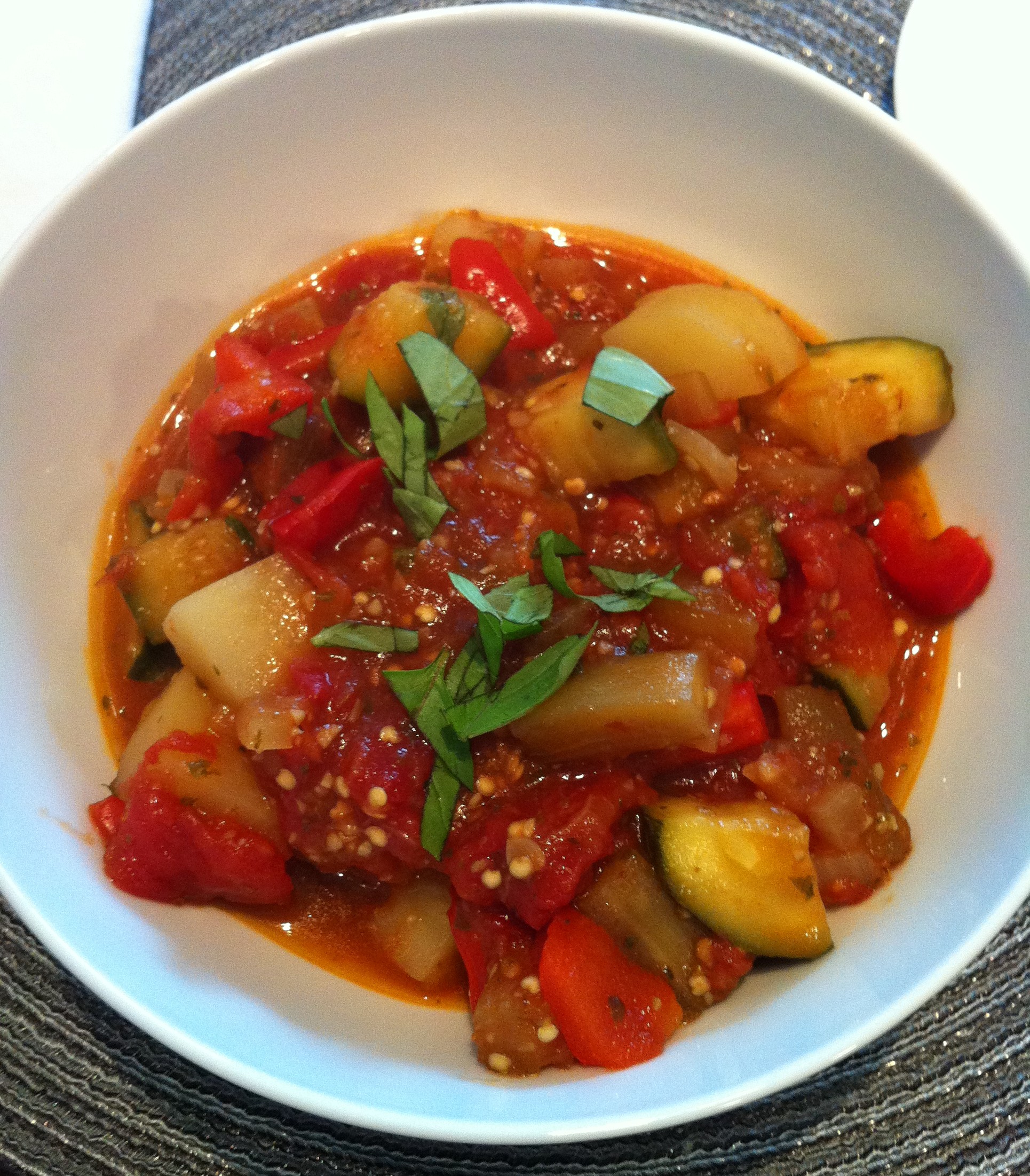 ciambotta (italian vegetable stew) - The Orange Onion