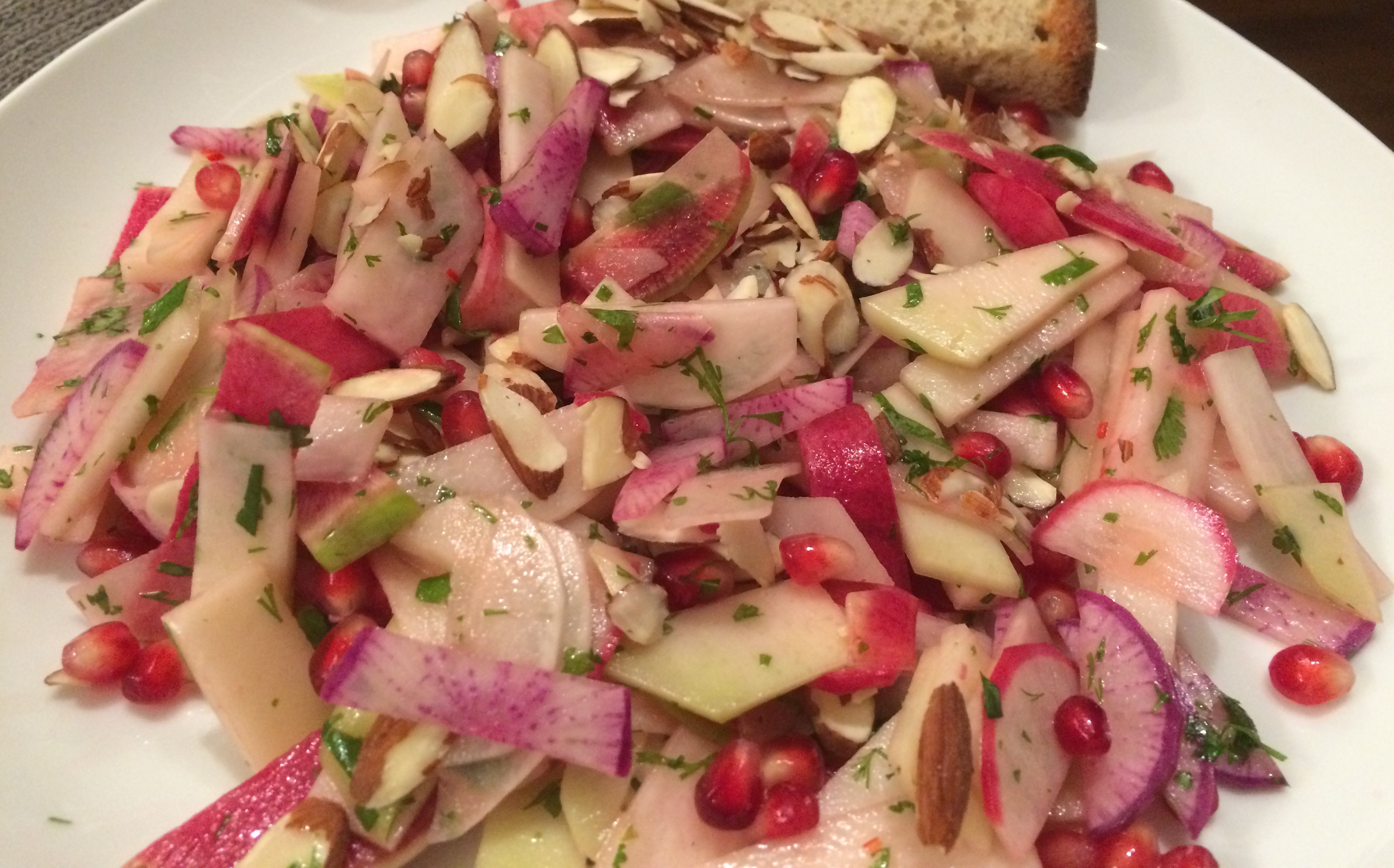 crunchy root vegetable salad - The Orange Onion
